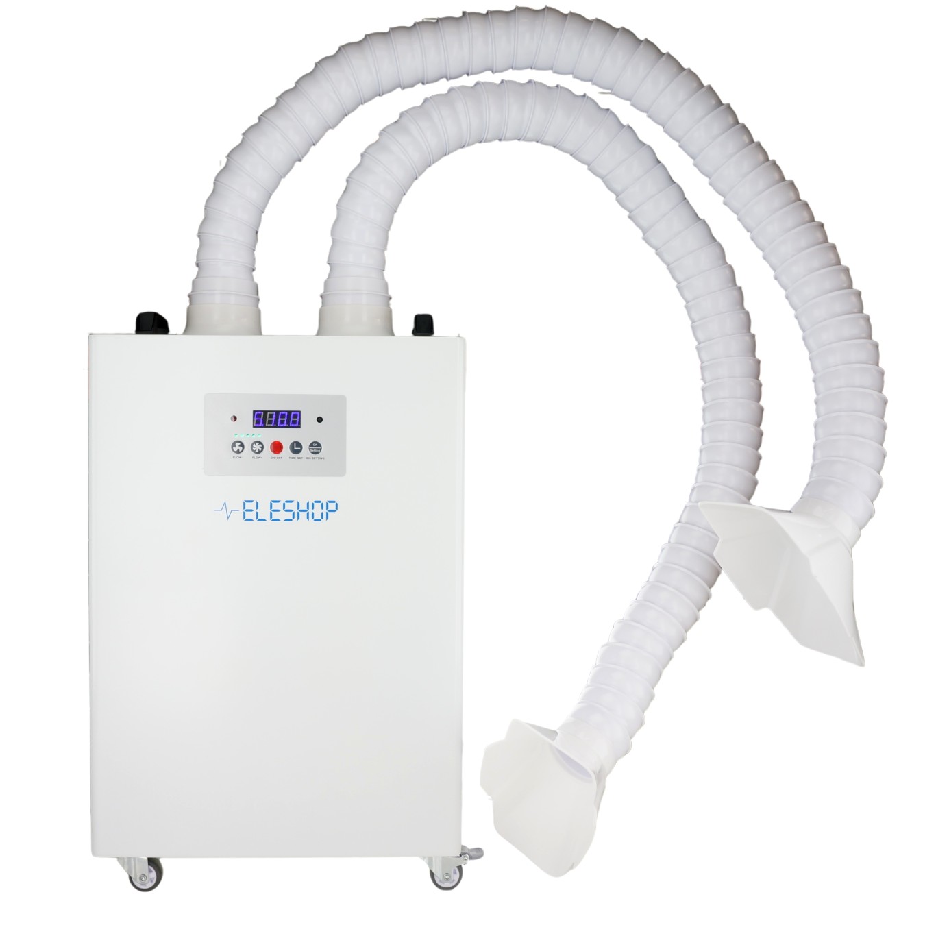 FE2W-DBL powerful fume extractor with two tubes