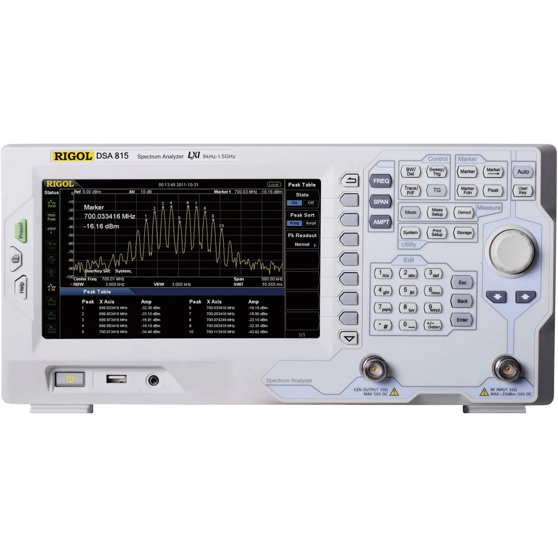 Rigol DSA815-TG spectrum analyser