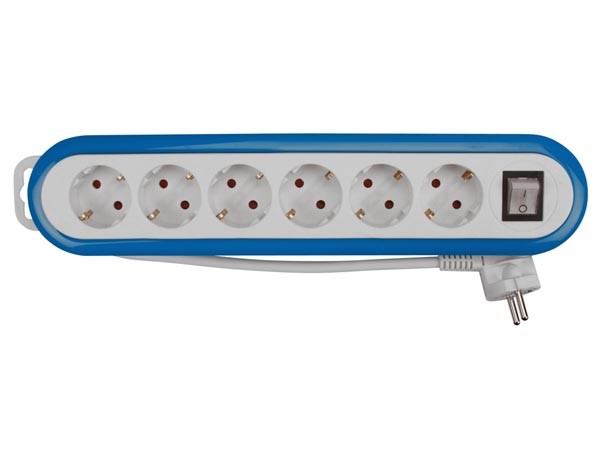 6-way socket with switch