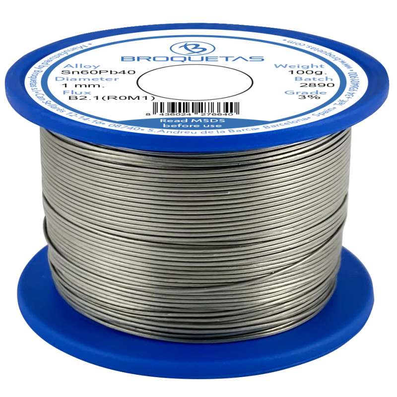 Brofil 60 lead-containing soldering tin with resin flux 100 g 1mm